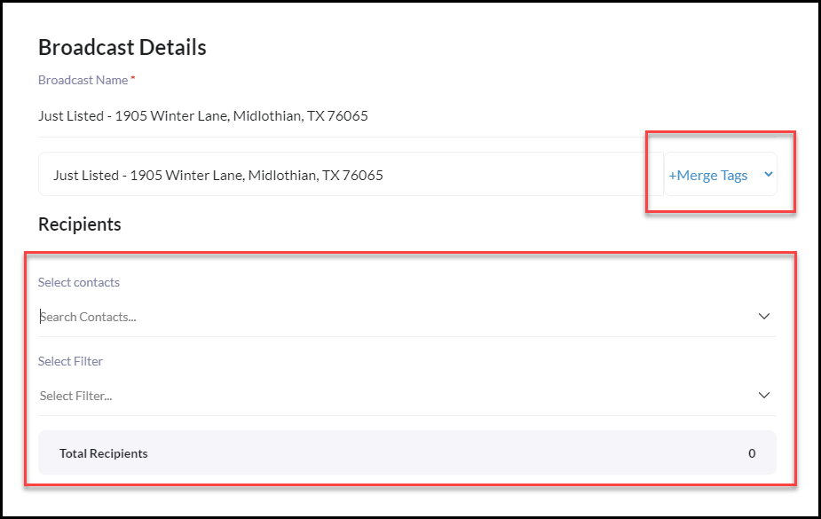 Create a Property Blast – intelliAgent