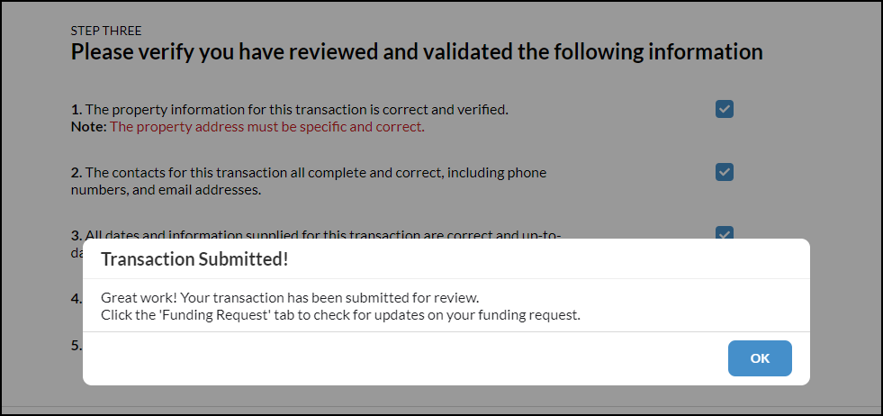 STEP THREE: Verify you have reviewed and validated information ...
