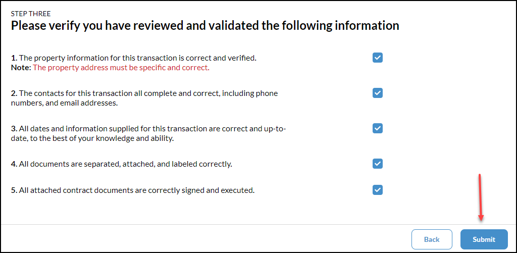STEP THREE: Verify you have reviewed and validated information ...