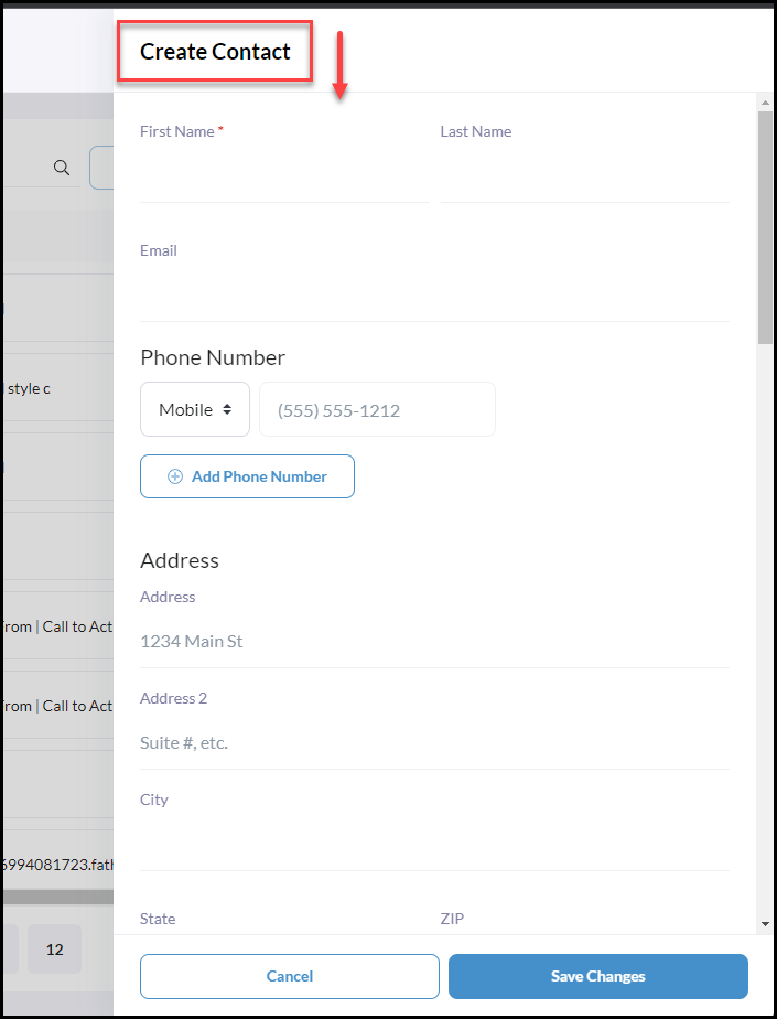 Create a Contact – intelliAgent