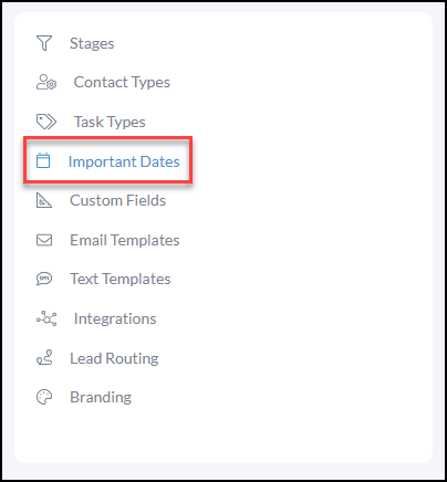 Manage Important Dates – intelliAgent