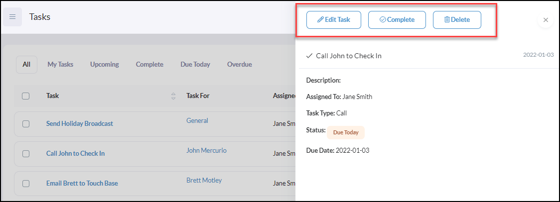 Creating and Managing Tasks – intelliAgent