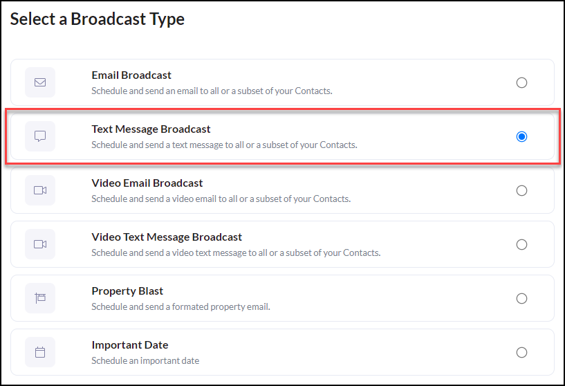 Create a Text Message Broadcast – intelliAgent