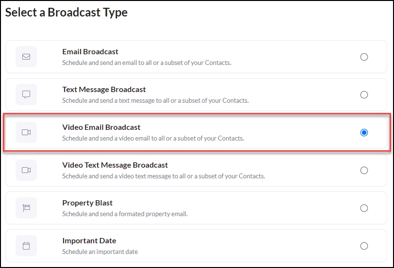 Create a Video Email Broadcast – intelliAgent